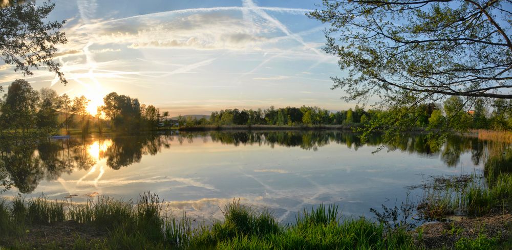 Hinein ins Nass! Foto & Bild | sonnenuntergang, frühling, natur Bilder ...