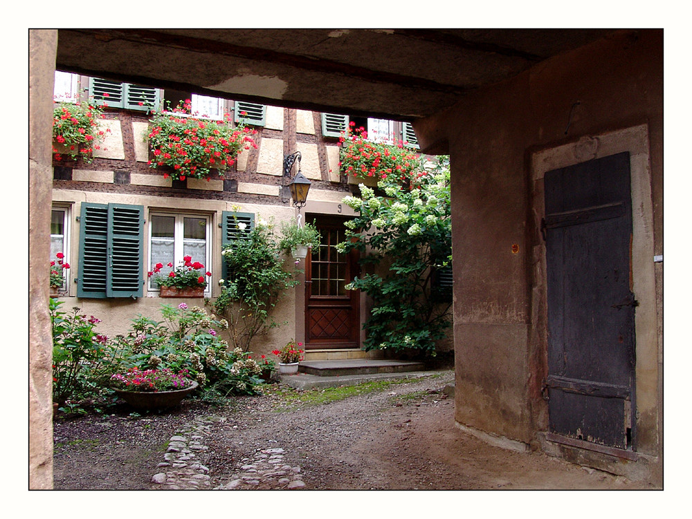 Hinterhof-Romantik Foto & Bild | europe, france, alsace elsass Bilder ...