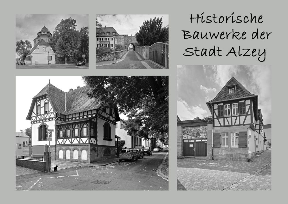 Historische Bauwerke der Stadt Alzey Foto & Bild | fotos, sw ...