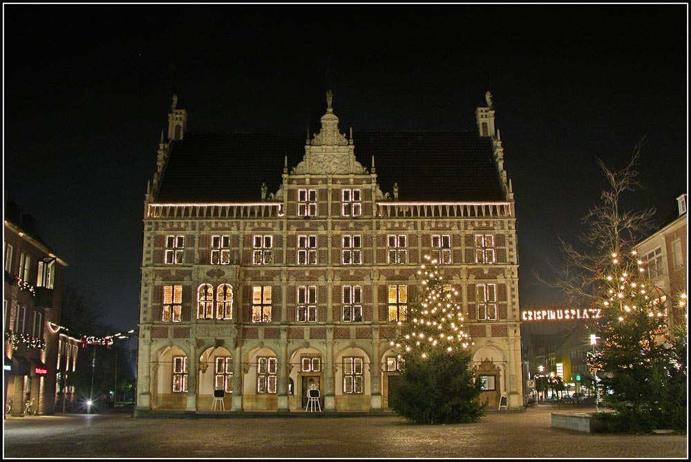 Historisches Rathaus Bocholt Foto & Bild | techniken, nachtaufnahmen ...
