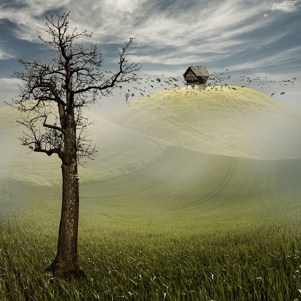 hochgelegen Foto & Bild | fotomontage, landschaften, surreal Bilder auf fotocommunity