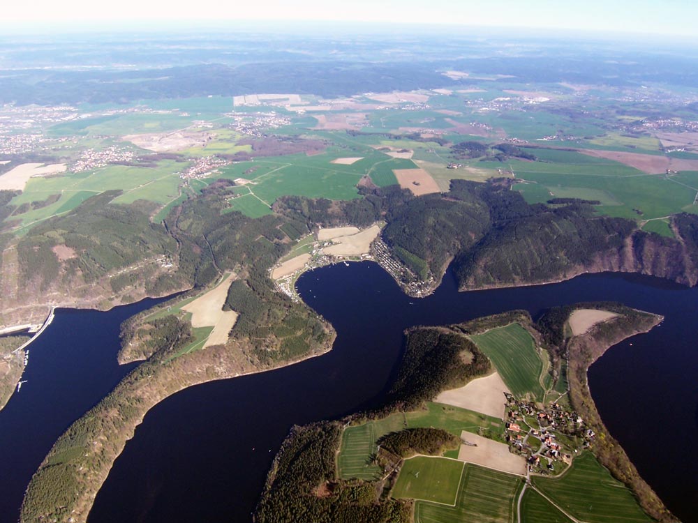 Hohenwarte-Stausee in Thüringen Foto & Bild | landschaft, luftaufnahmen ...