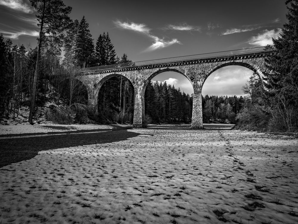 Hoibrücke Kastl Januar 2023 Foto & Bild | fotos, world, s-w Bilder auf fotocommunity