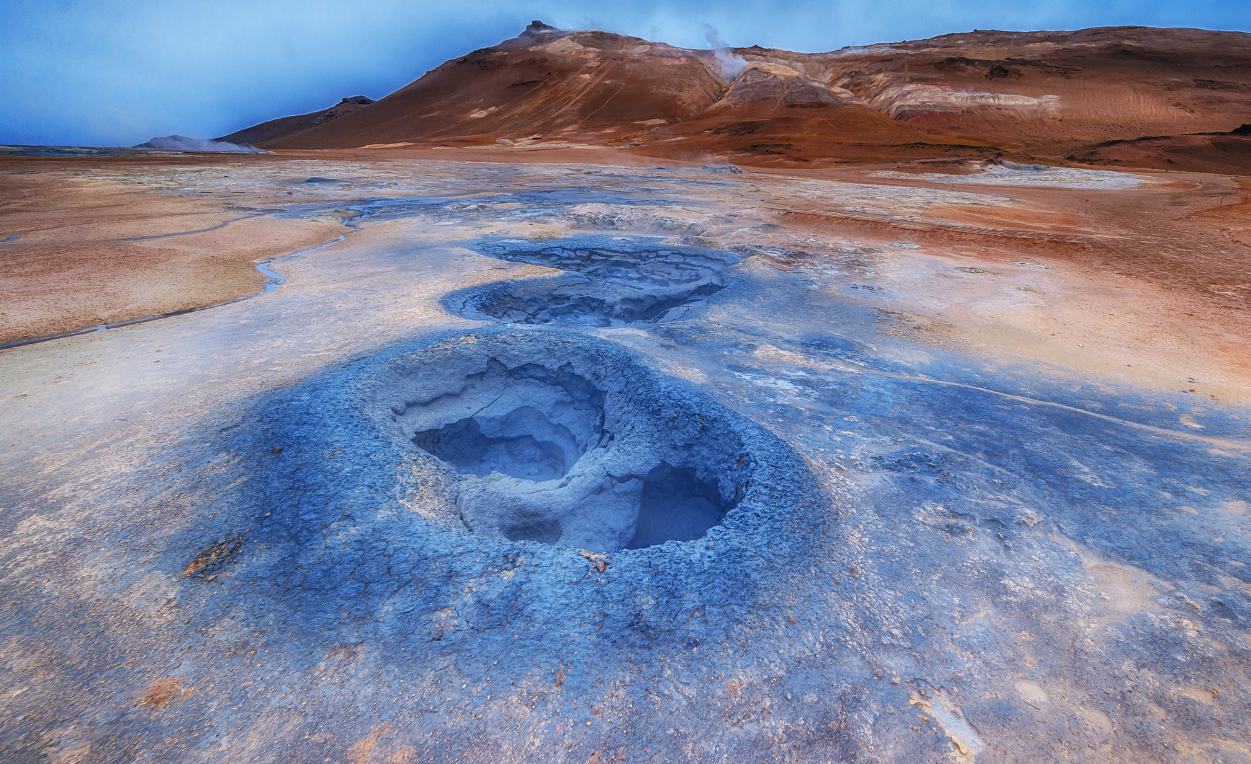 Hot blue mud Foto & Bild | natur, landschaft, hverarönd Bilder auf ...