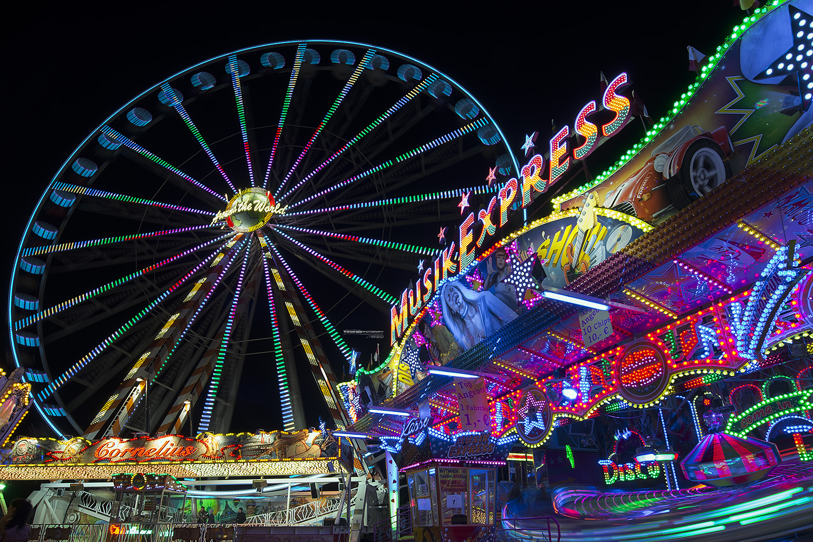 Jahrmarkt in Osnabrück, nachts Foto & Bild | fotokunst, color fine art ...