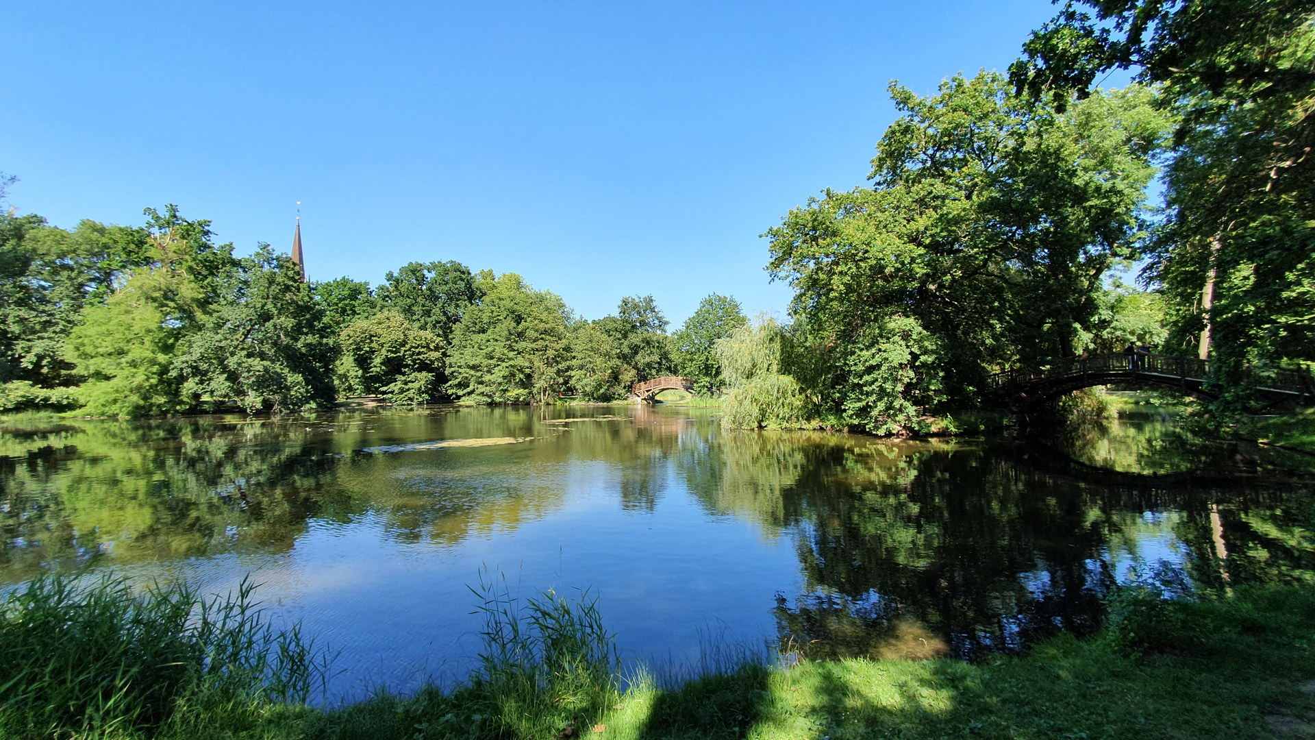 Johannapark Leipzig (27.06.2019) Foto & Bild | landschaft, bach, fluss ...