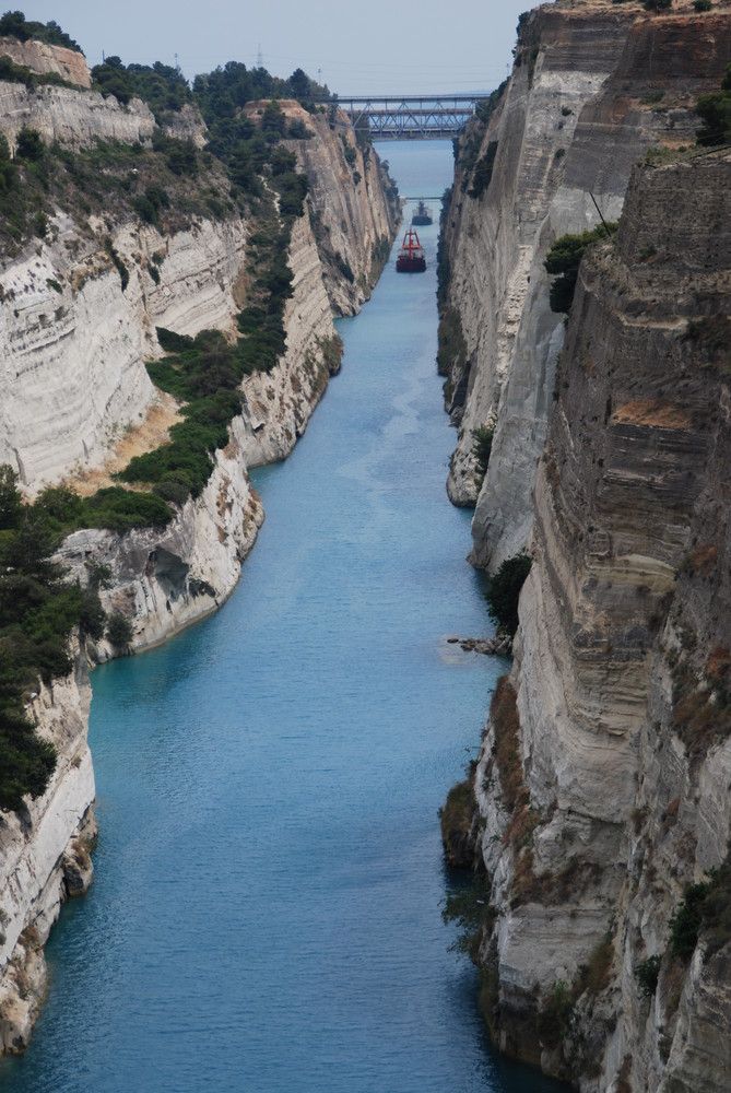 Kanal von Korinth Foto & Bild | landschaft, meer & strand, steilküsten ...