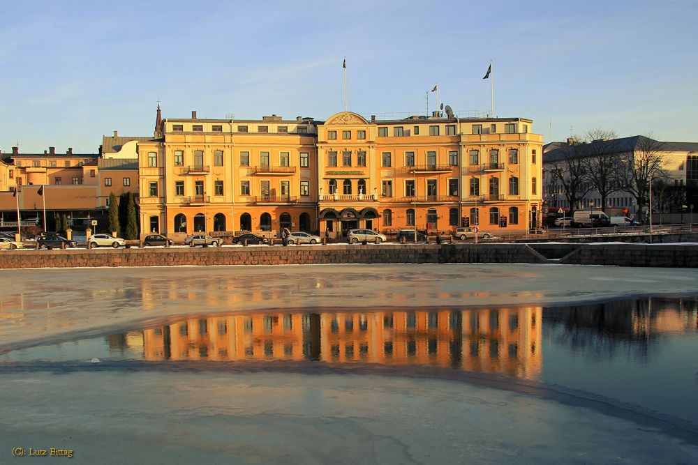Karlstad - Blick über den Klarälven Foto & Bild | world, winter, schnee ...