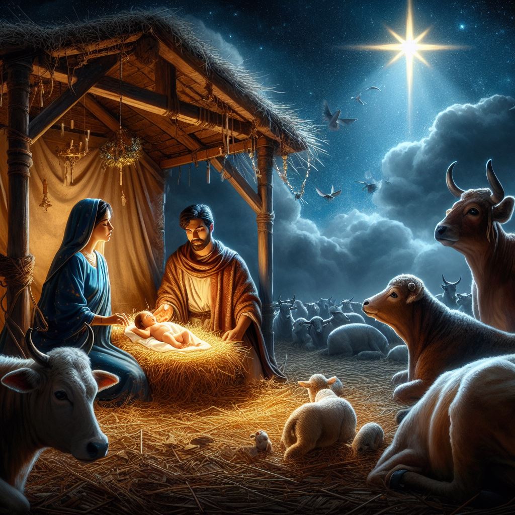 KI Die Geburt Christi Foto & Bild | kunstfotografie & kultur, bräuche, weihnachten Bilder auf ...