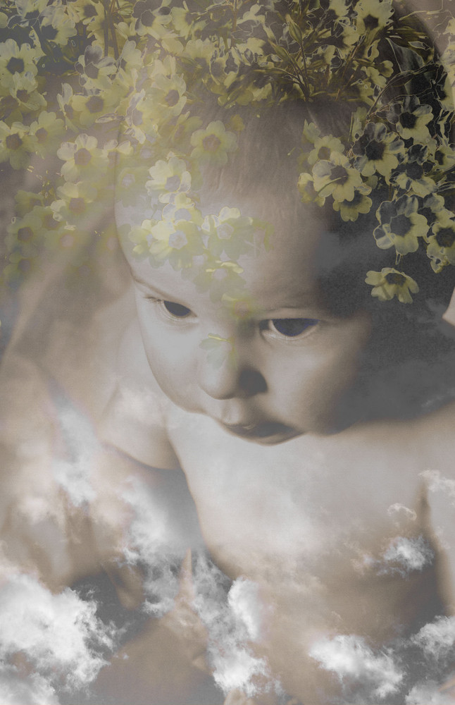 Kindheitstraum von Blümen und Wolken Foto & Bild | fotomontage, composing , digiart Bilder auf ...