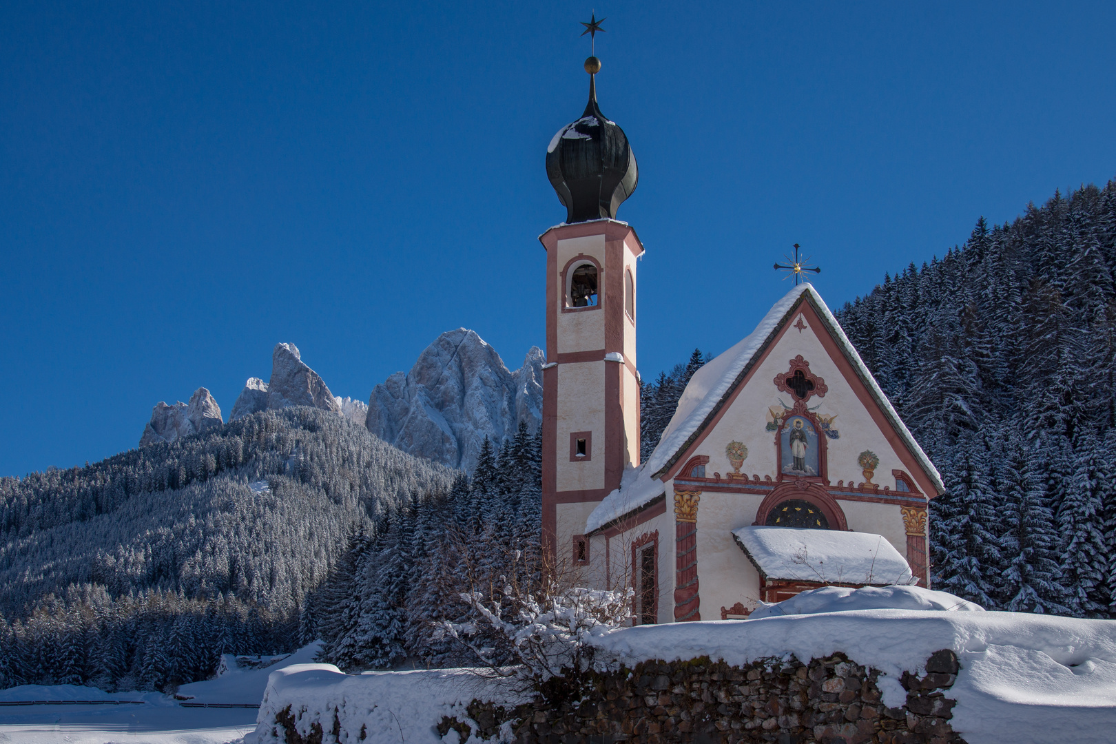 Kirchlein St. Johann im Villnösstal Foto & Bild | italy, world, winter ...
