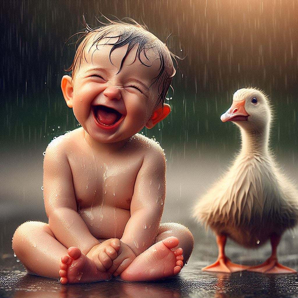 Kleiner Nackedei Foto & Bild | regen, baby, portrait Bilder auf ...