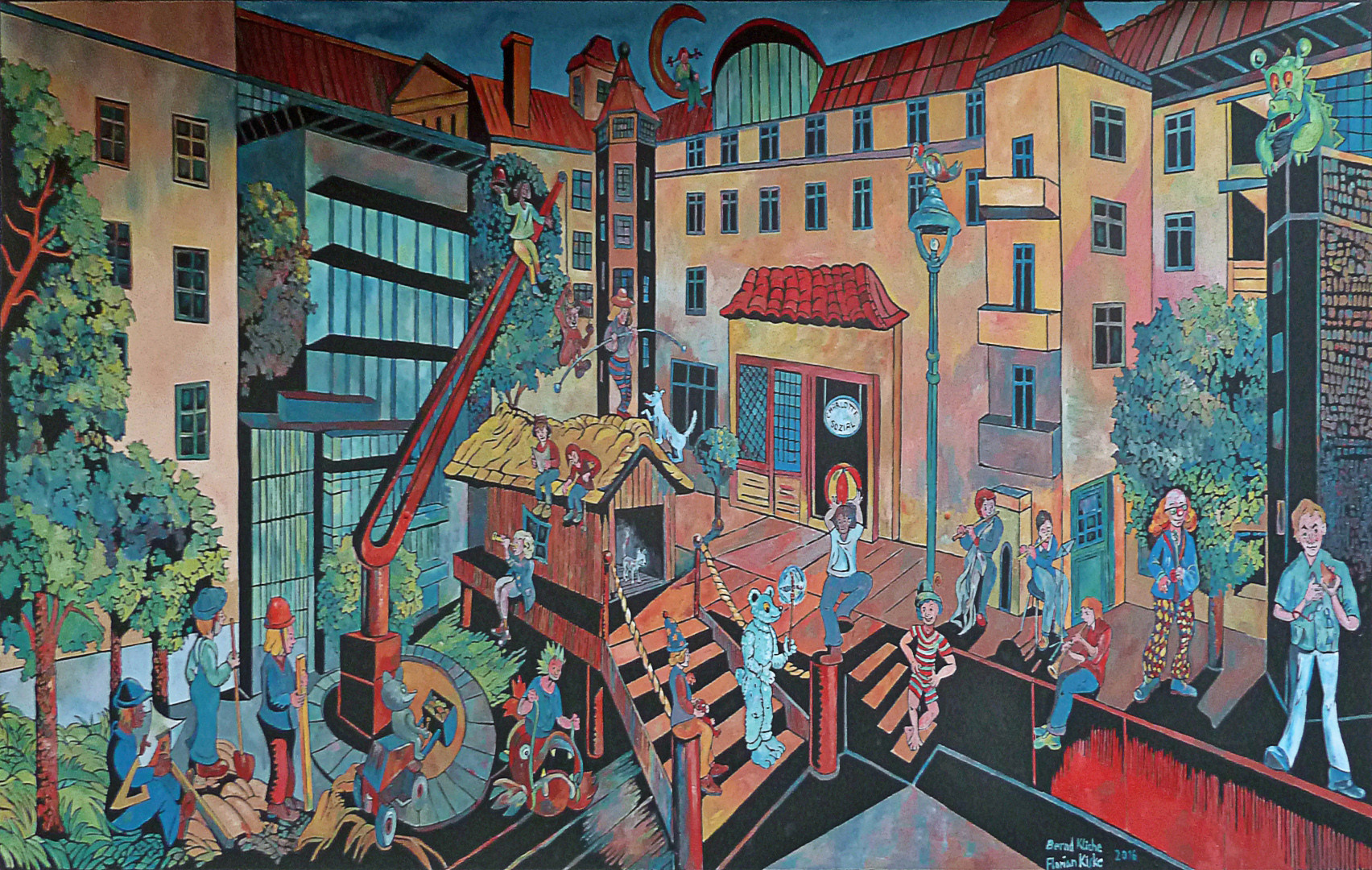 Kliche-Gemälde Foto & Bild | berlin, architektur, graffiti Bilder auf ...