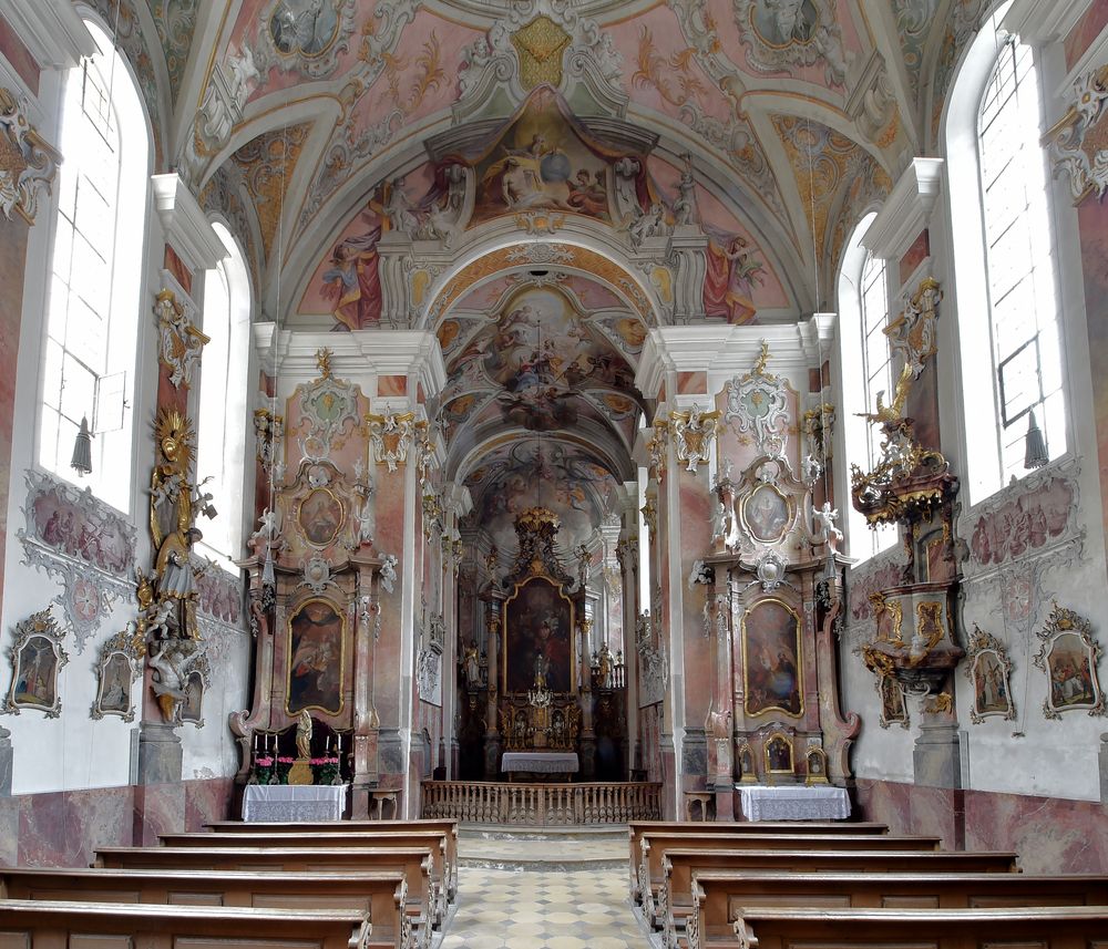 Klosterkirche Zur heiligsten Dreifaltigkeit Landsberg Innenraum Foto & Bild | klosterkirche ...