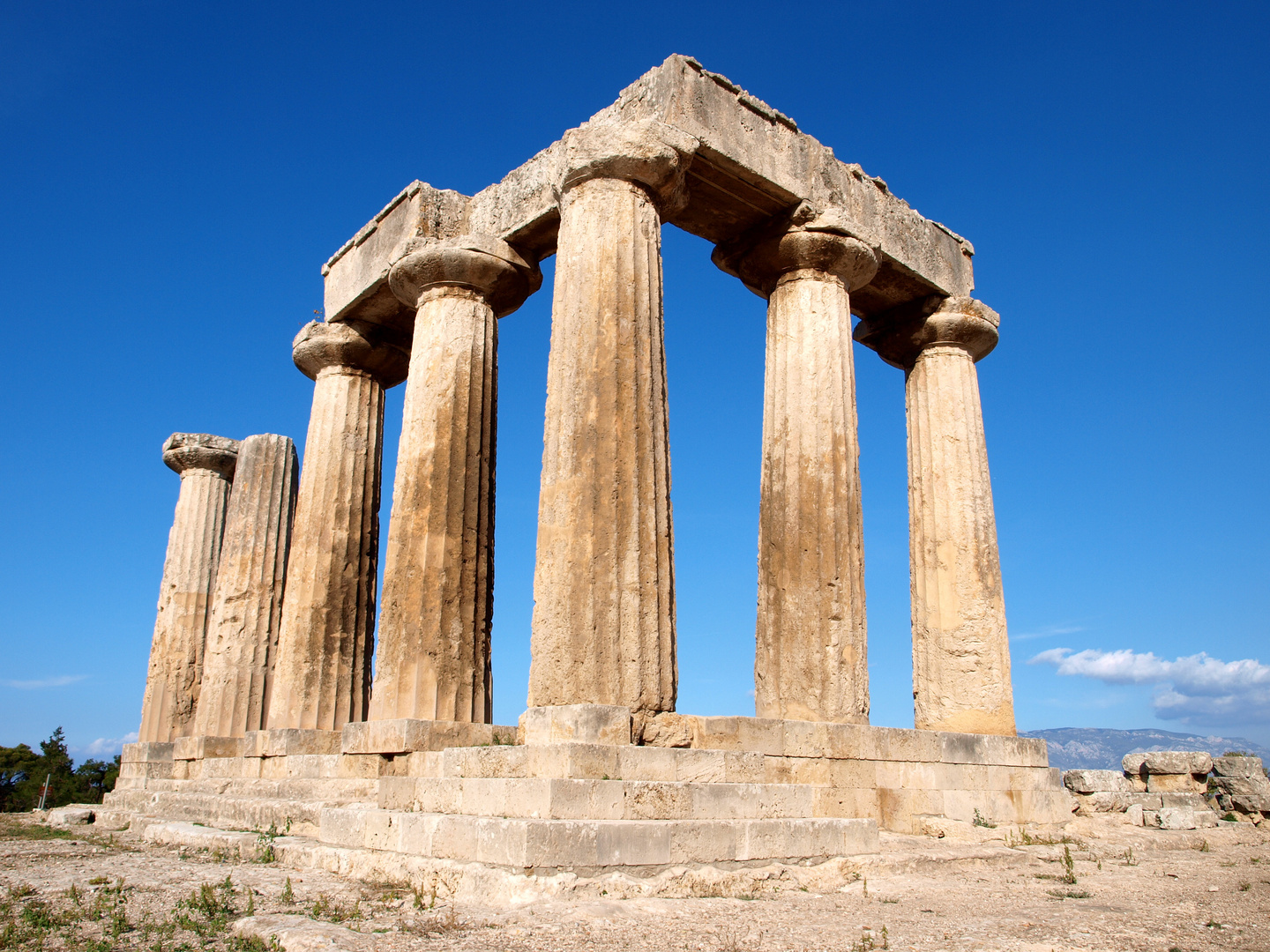 Korinth Apollo Tempel Foto & Bild | europe, greece, the peloponnese ...