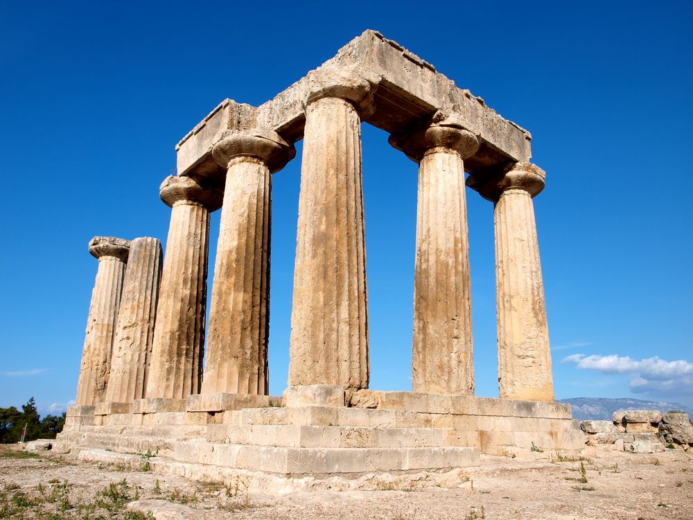 Korinth Apollo Tempel Foto & Bild | europe, greece, the peloponnese ...