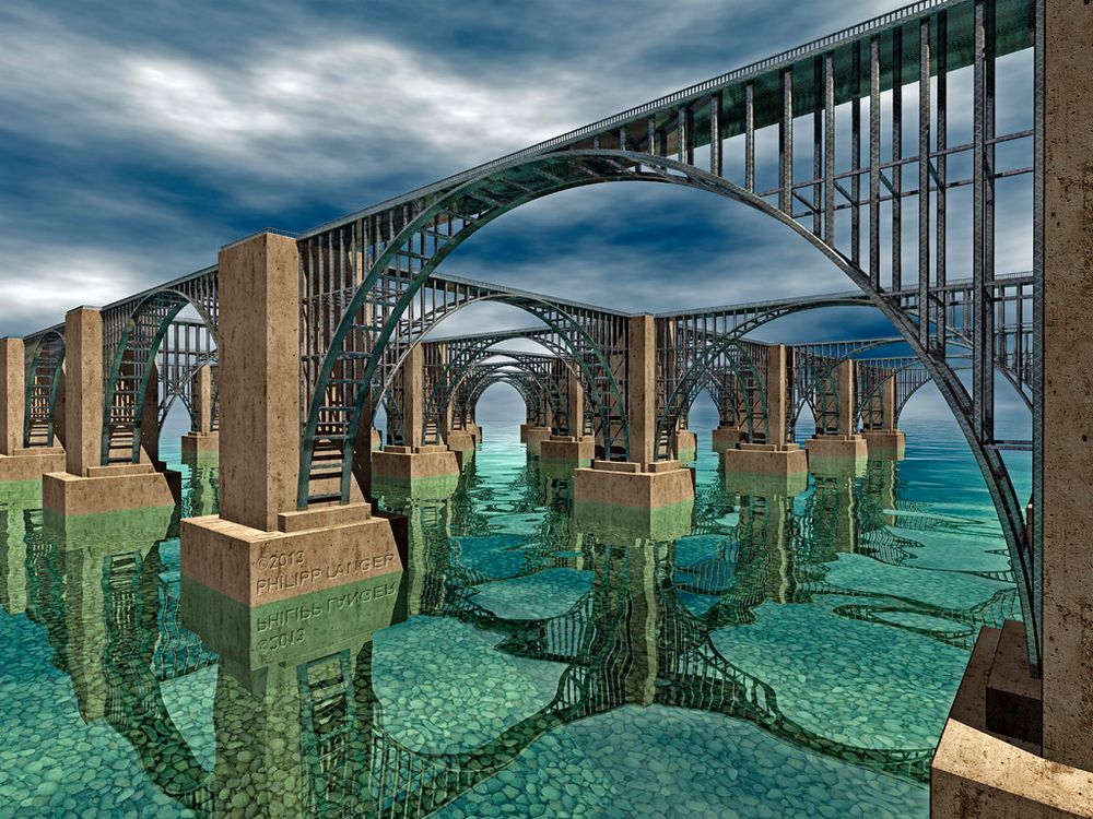 Kreuzende Brücken 2 / Crossing Bridges 2 Foto & Bild | rendering, landschaftsrendering, wasser ...