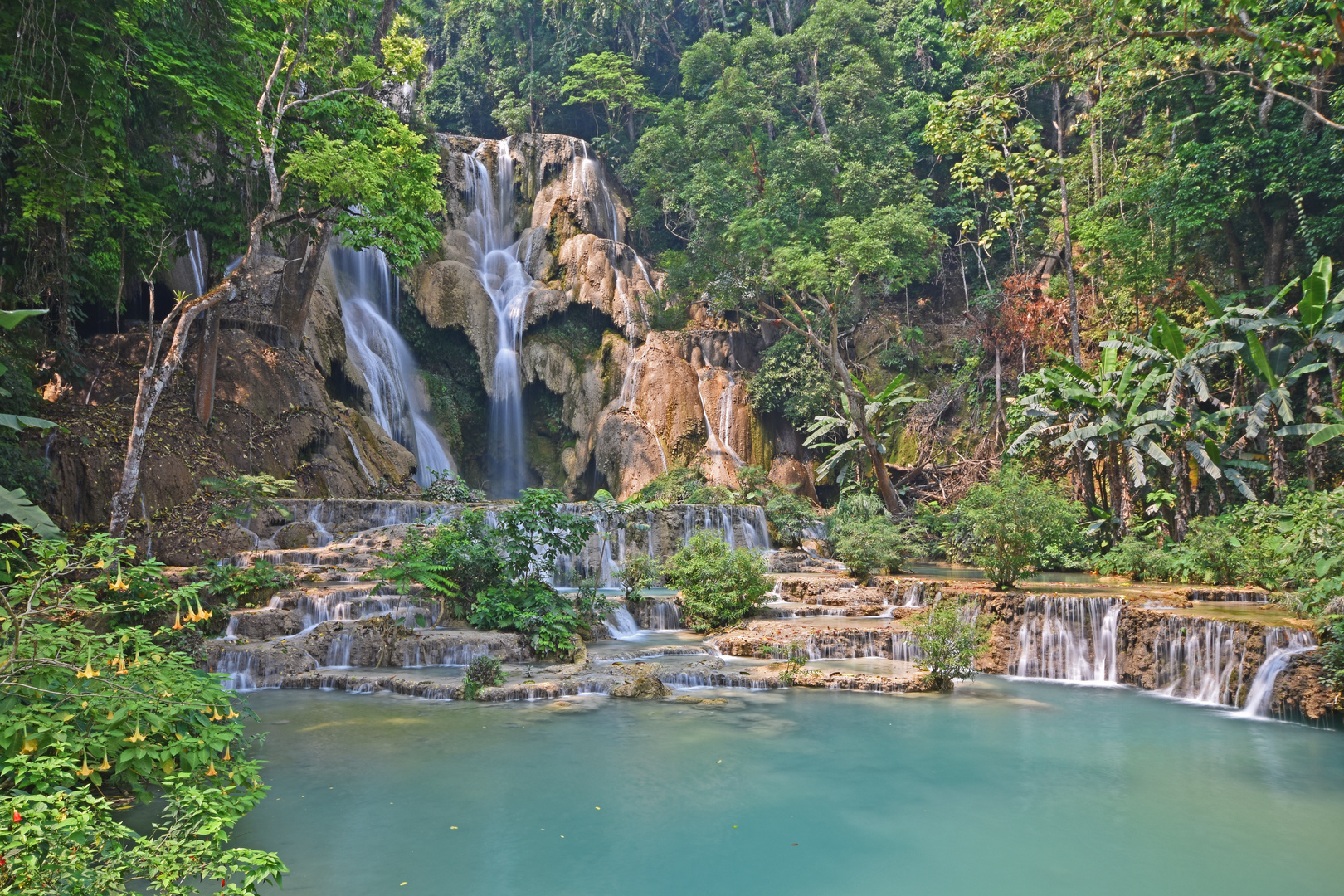 Kuang Si Wasserfall Foto & Bild | asia, laos, landschaft Bilder auf ...