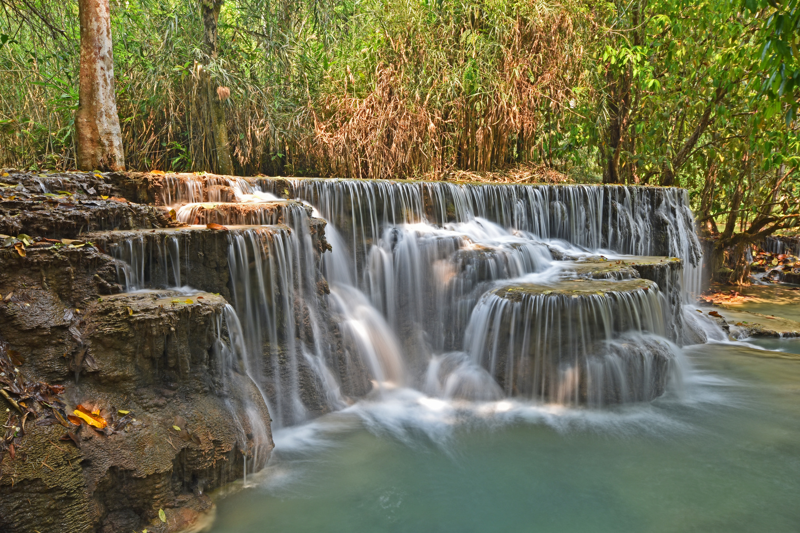 Kuang Si Wasserfall Foto & Bild | asia, laos, landschaft Bilder auf ...