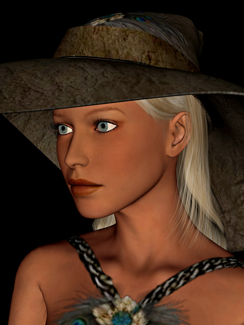 Lady mit Hut Foto & Bild | rendering, digiart Bilder auf fotocommunity