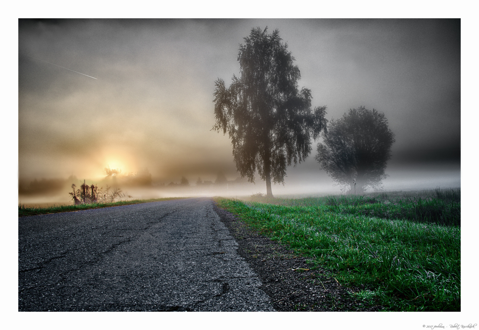 landscape perception #023 - s t r e e t o f f o g g y s u n r i s e ...