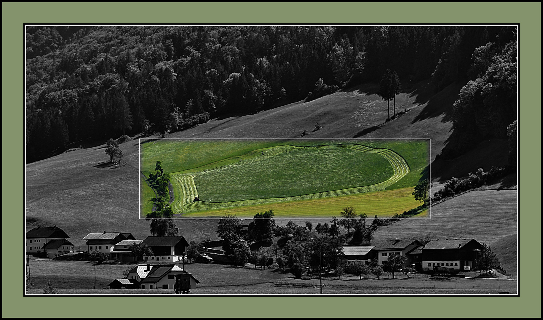 Landwirt bei der Heuernte Foto & Bild | experimente, landschaft, jahreszeiten Bilder auf ...