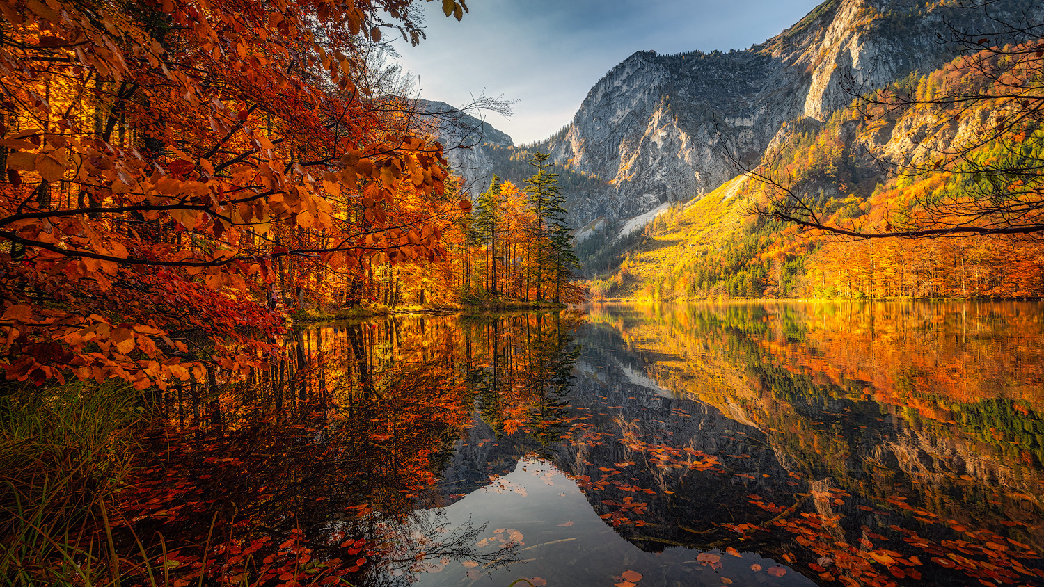 Langbathseen im Herbst Foto & Bild | landschaft, berge, bergseen Bilder ...
