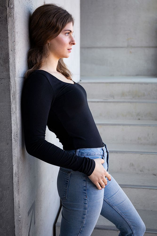 Leaning Against A Wall Pose