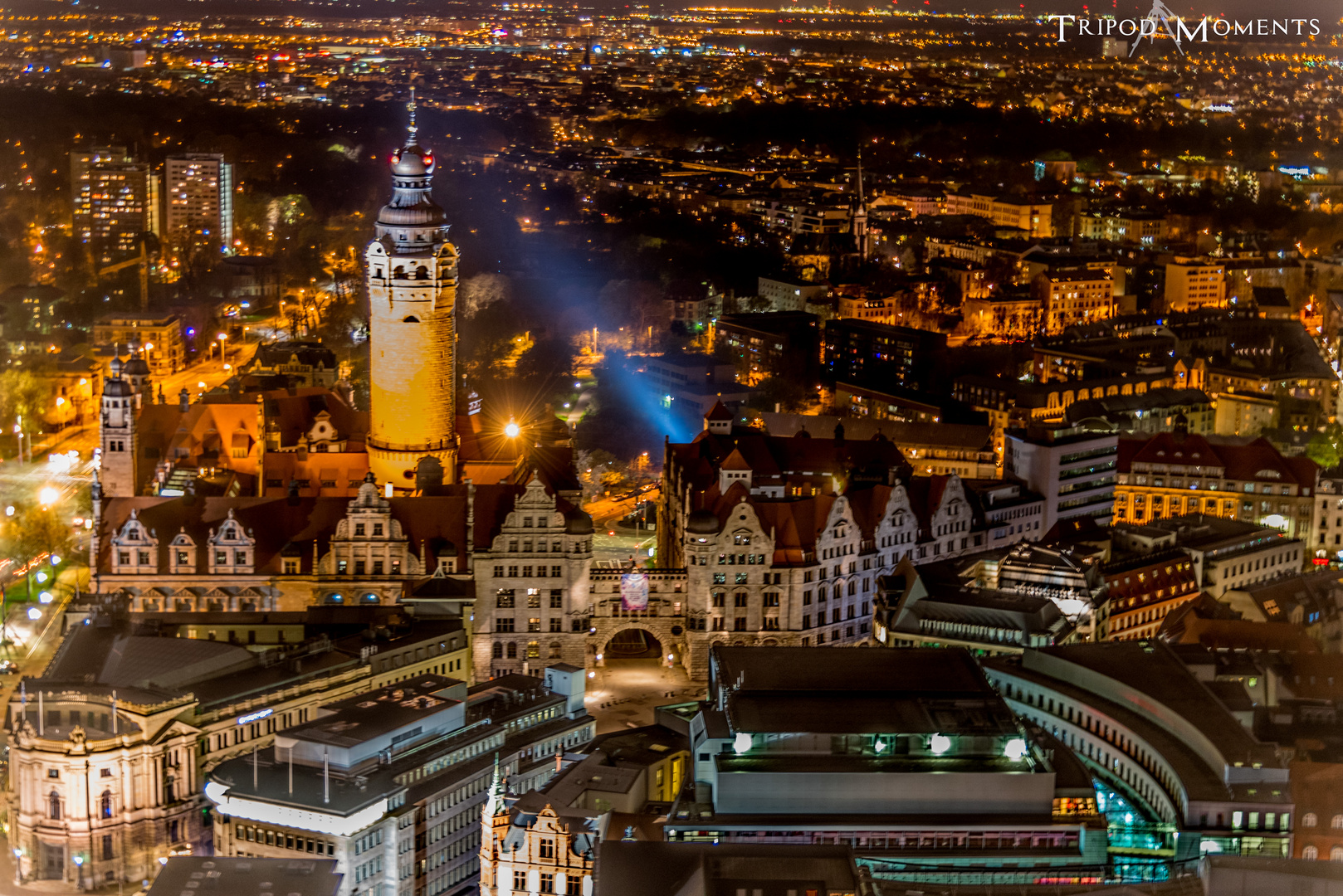 Leipzig bei Nacht Foto & Bild | architektur, stadtlandschaft ...