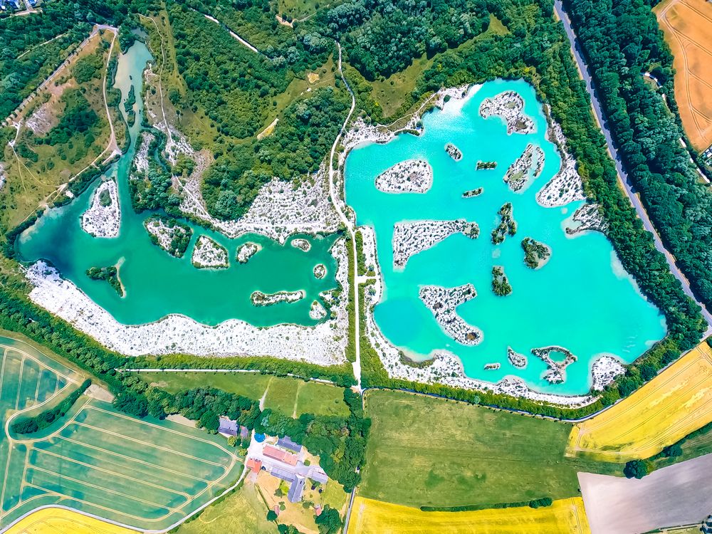 Luftbild der Blauen Lagune von Beckum im Münsterland Foto & Bild ...