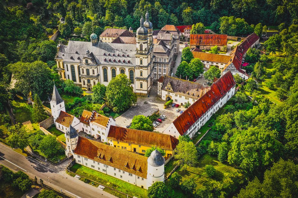 Luftbild Kloster Schöntal Foto & Bild | architektur, landschaft ...