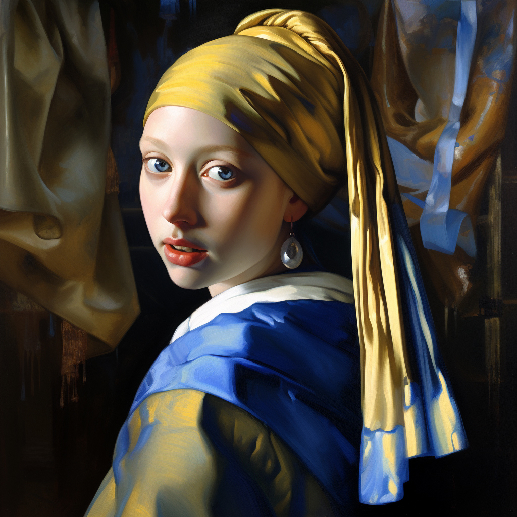 Mädchen mit dem Perlenohrgehänge Foto & Bild | ki-generierte bilder, ki - menschen, ki ...