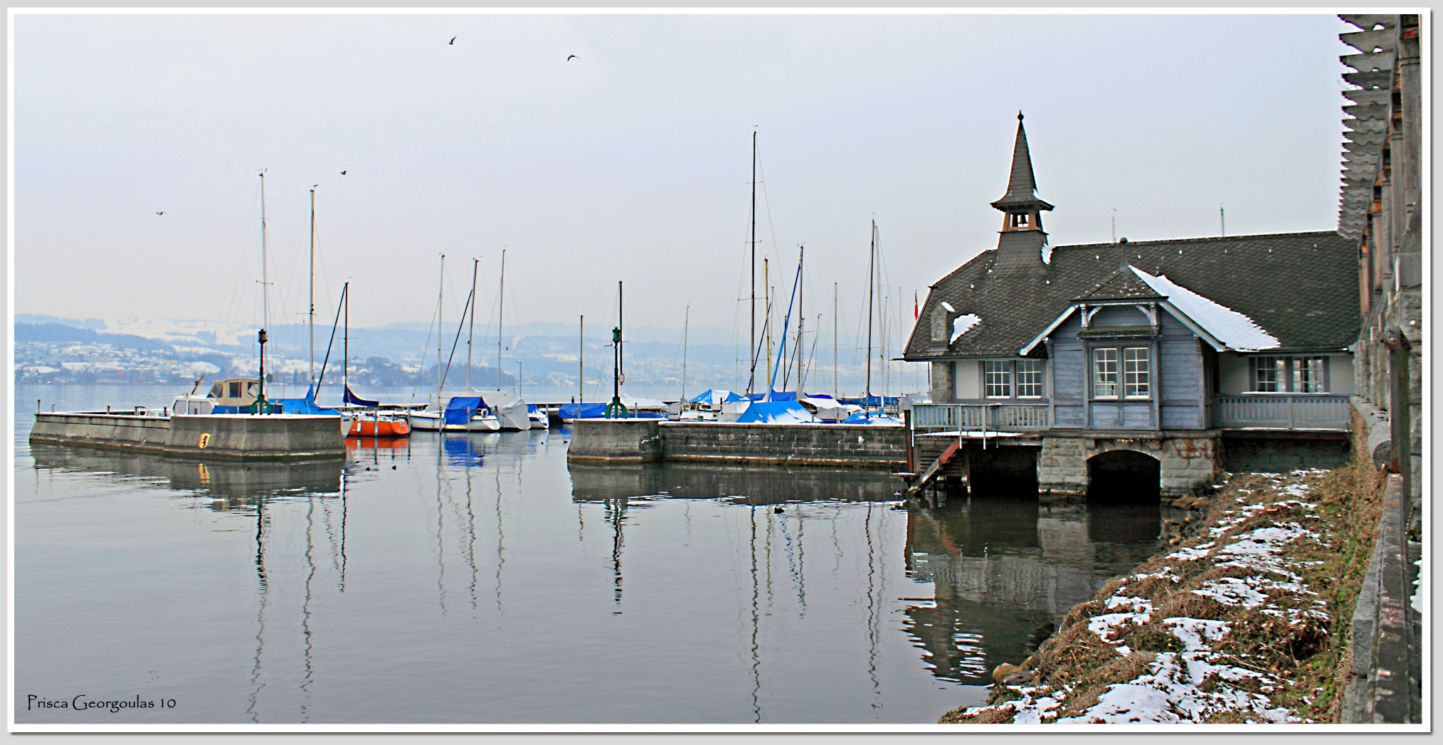 Männedorf - Bootshaus der Villa Alma mit Hafen Weiern! Foto & Bild ...