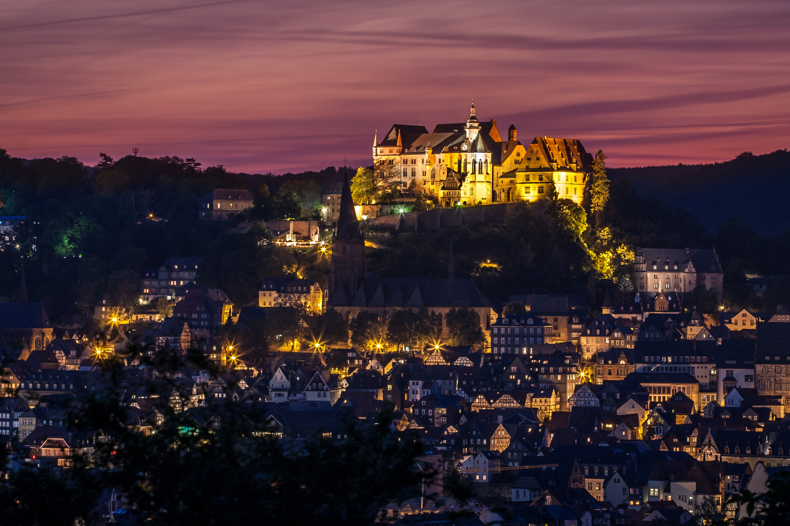 Märchenhaftes Marburg - Schlossblick Foto & Bild | deutschland, europe ...