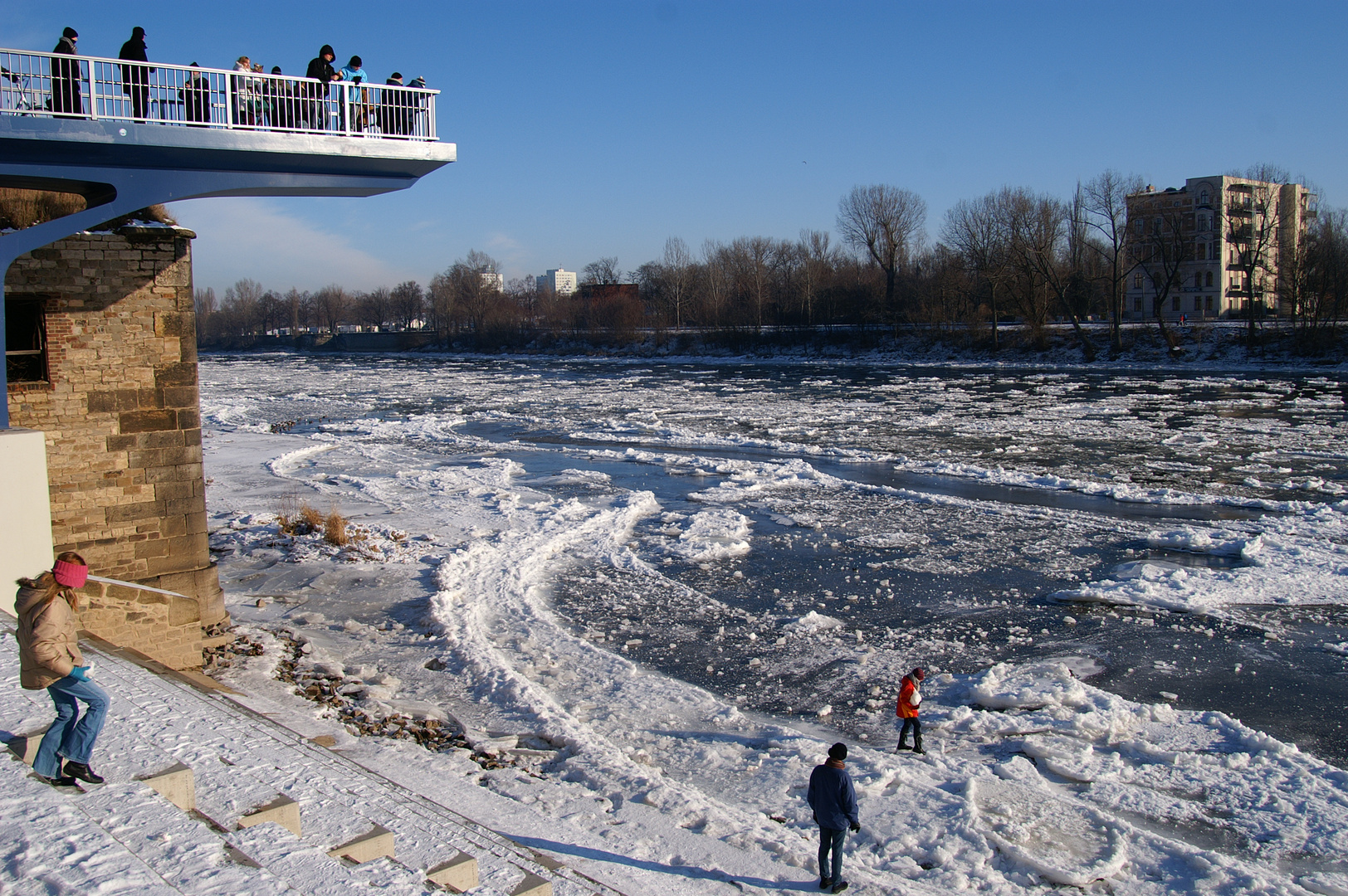 Magdeburg, Winter an der Elbe Foto & Bild | winter, eis, elbe Bilder ...