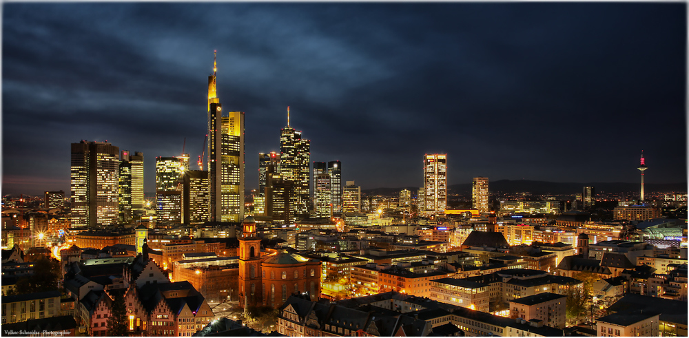 Mainhattan at night Foto & Bild | deutschland, europe, hessen Bilder ...