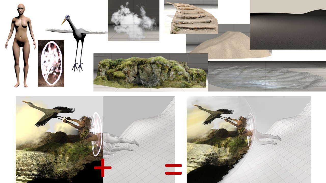 Making of Foto & Bild | rendering, landschaftsrendering, figuren Bilder auf fotocommunity