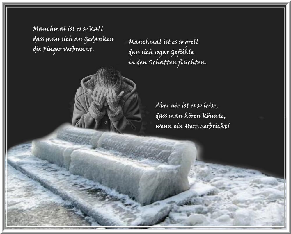 Manchmal ist es so kalt Foto & Bild | erwachsene menschen, menschen im ...