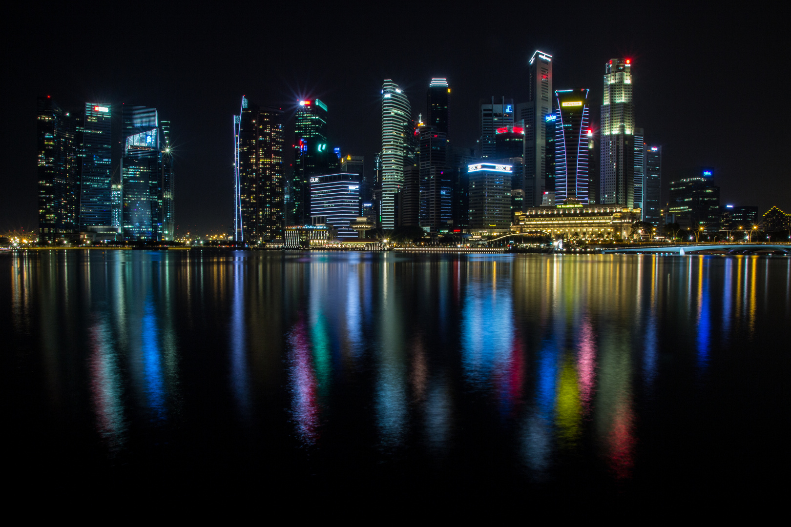 Marina Bay in Singapore by night Foto & Bild | asia, singapore, southeast asia Bilder auf ...