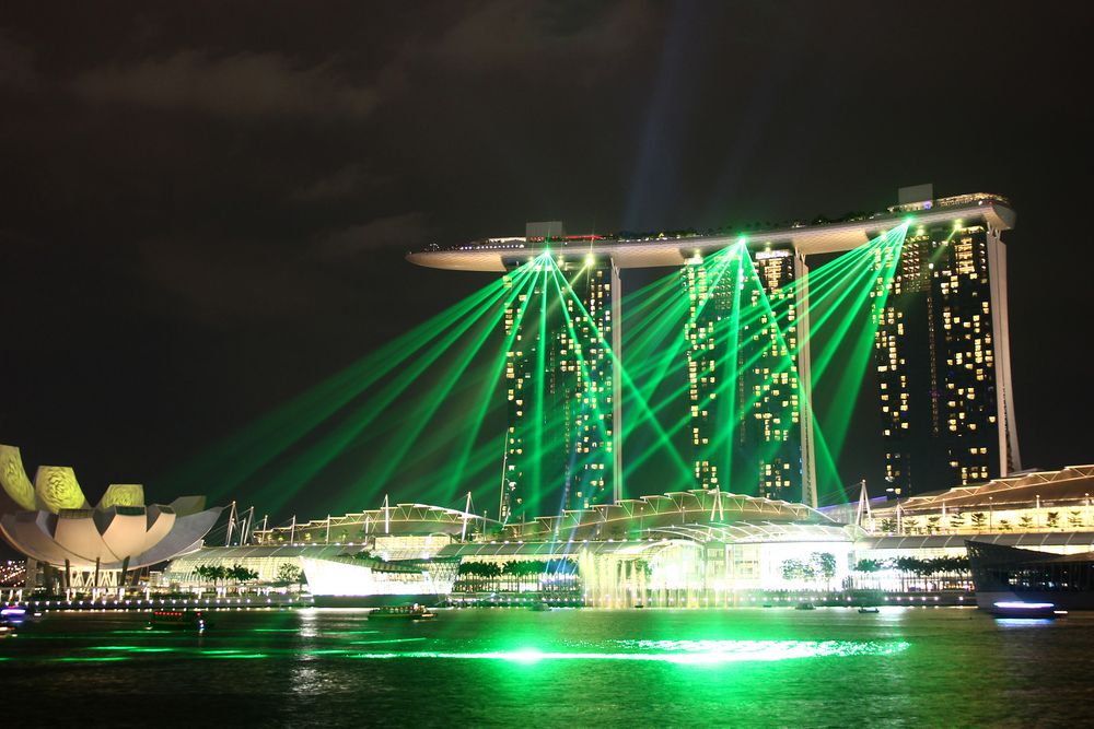 Marina Bay Sands Lasershow Foto & Bild | asia, singapore, southeast asia Bilder auf fotocommunity