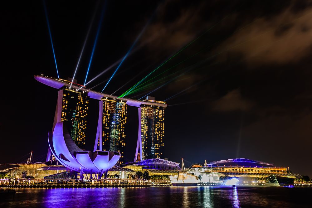 Marina Bay Sands Lightshow Foto & Bild | asia, singapore, southeast asia Bilder auf fotocommunity