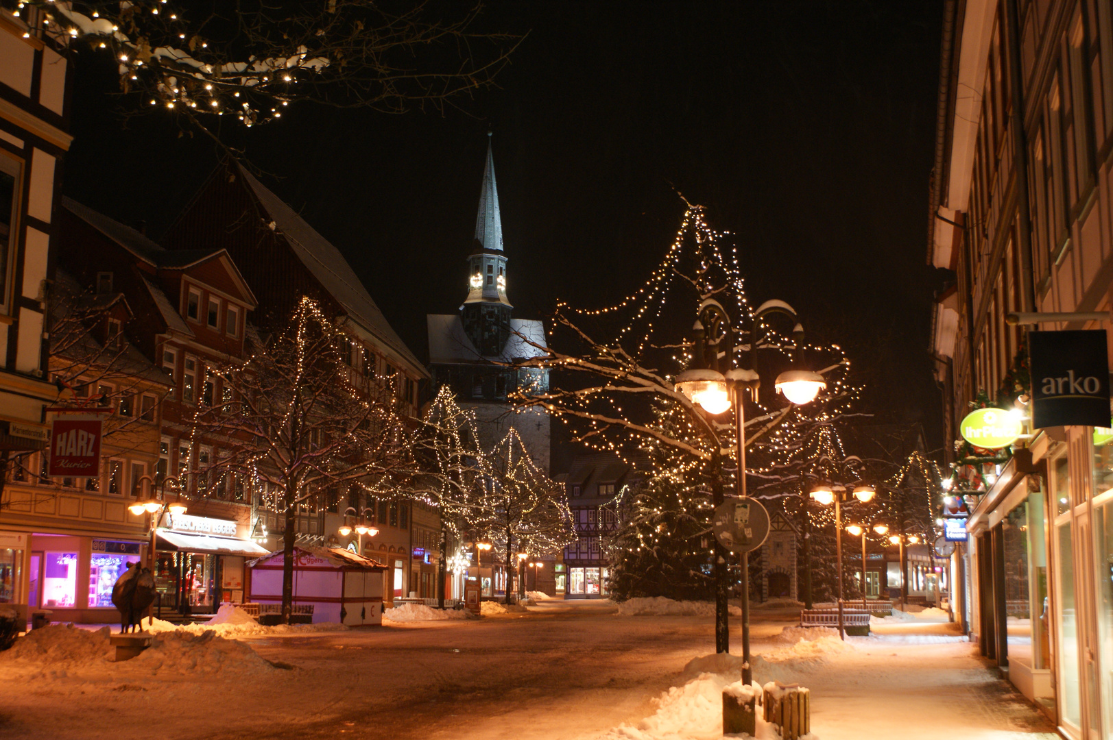 Marktplatz in Osterode am Harz Foto & Bild | jahreszeiten, winter ...