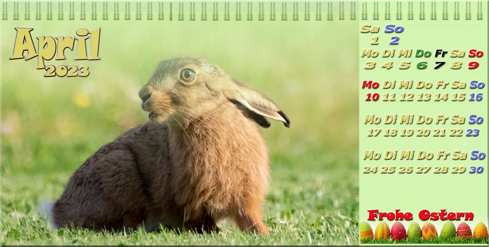 Mein Kalenderblatt ""April 2023 """ Foto & Bild | tiere, karten und ...