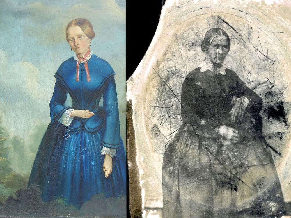 Meine Urgroßmutter : Gemälde und Fotonegativ. Foto & Bild | fotos ...