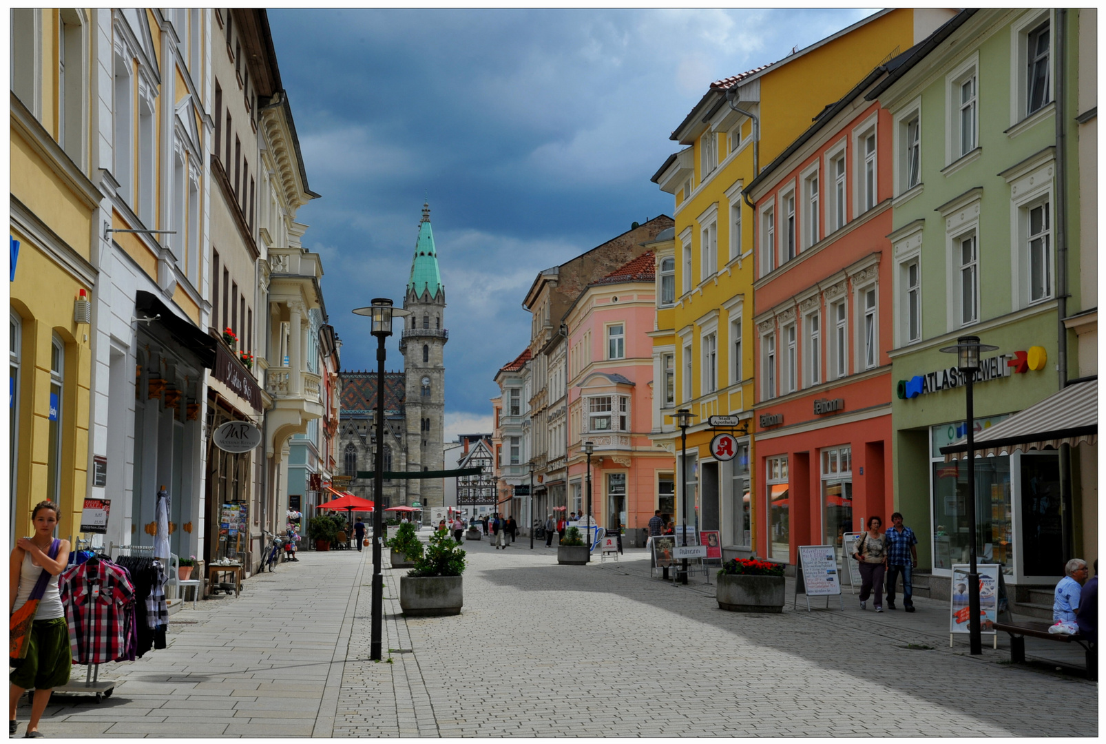 Meiningen, la calle principal "Georgstraße" Foto & Bild | architektur ...