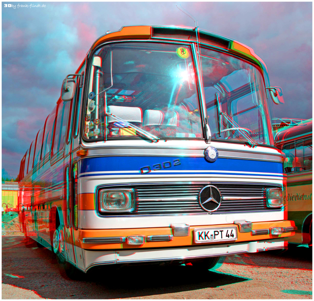 Mercedes O302 (3D) Foto & Bild | stereoskopische raumbilder, anaglyphen ...
