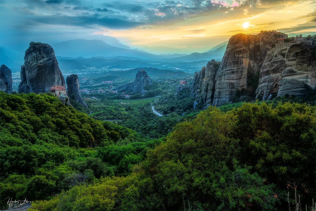 Meteora Greece Sunset on the Rock 1 Foto & Bild | landschaft, rückkehr ...