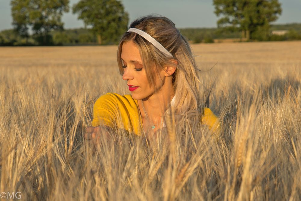Mit Abendsonne und Steffi im Kornfeld Foto & Bild | erwachsene menschen, fashion, jugendliche ...