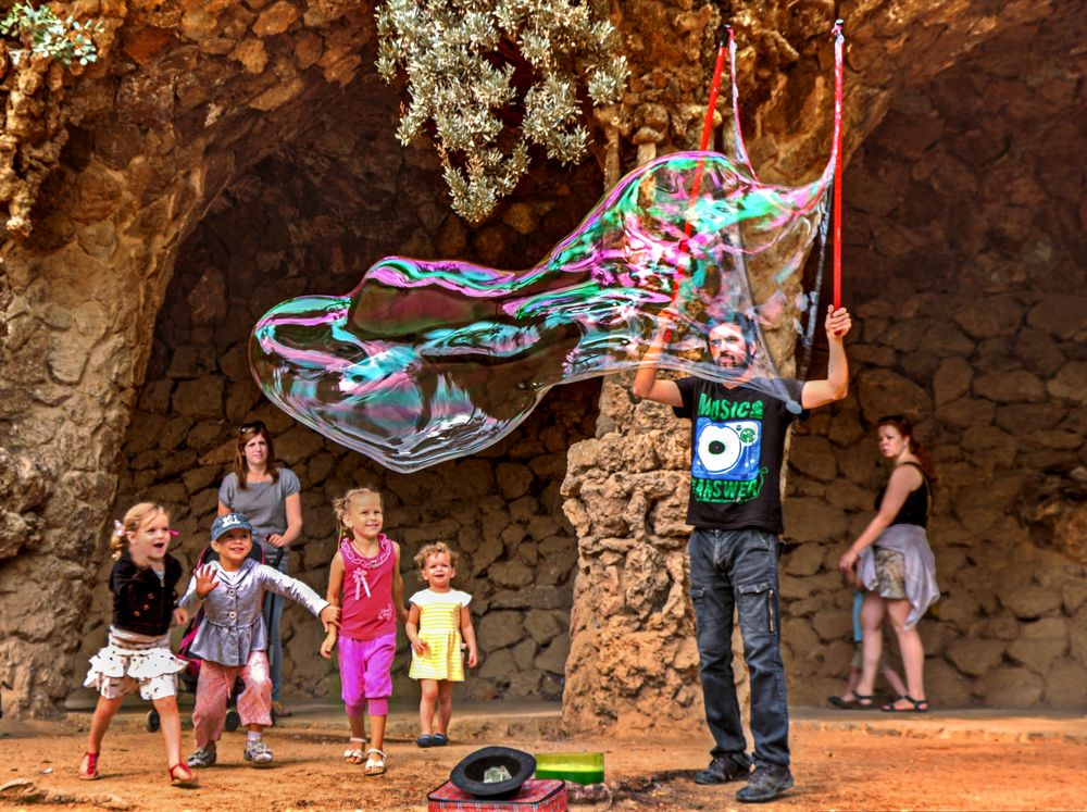 Mit viel Luft und etwas Seifenwasser Foto & Bild | erwachsene, kinder ...