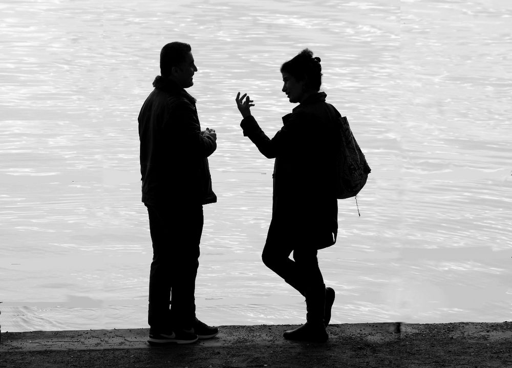 Miteinander-Sprechen Foto & Bild | erwachsene menschen, zwei menschen, mehrere menschen Bilder ...